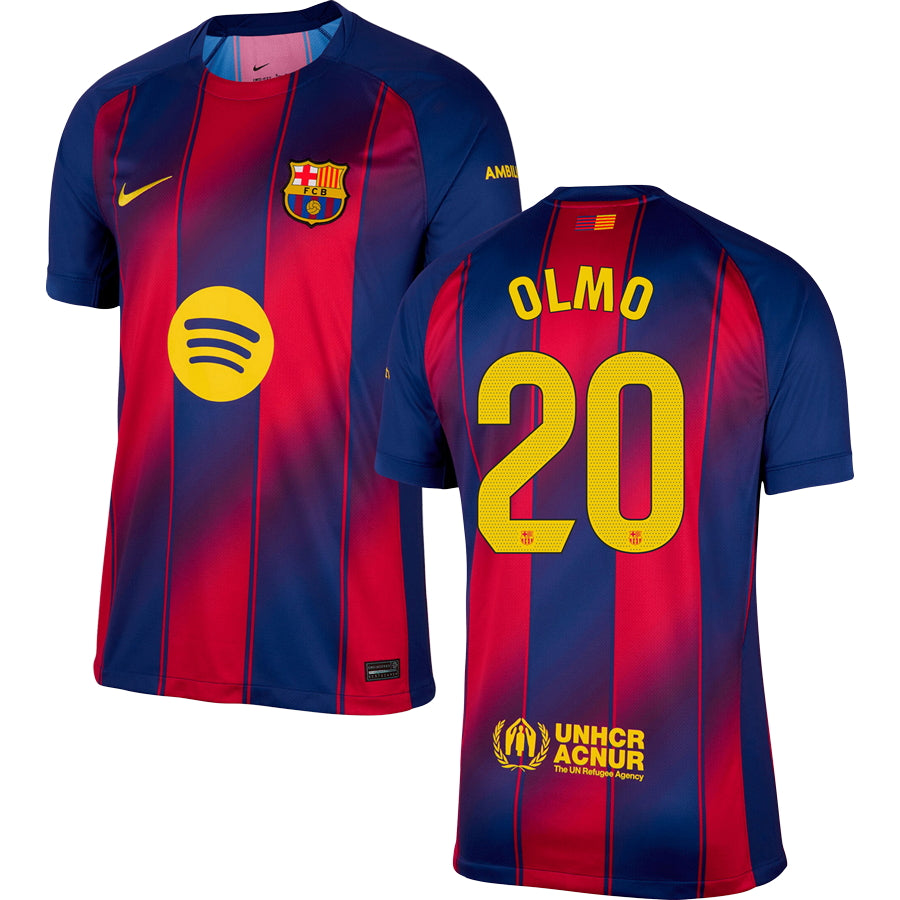 Barcelona FC Home #20 OLMO Jersey 2025/26 | Footzilla